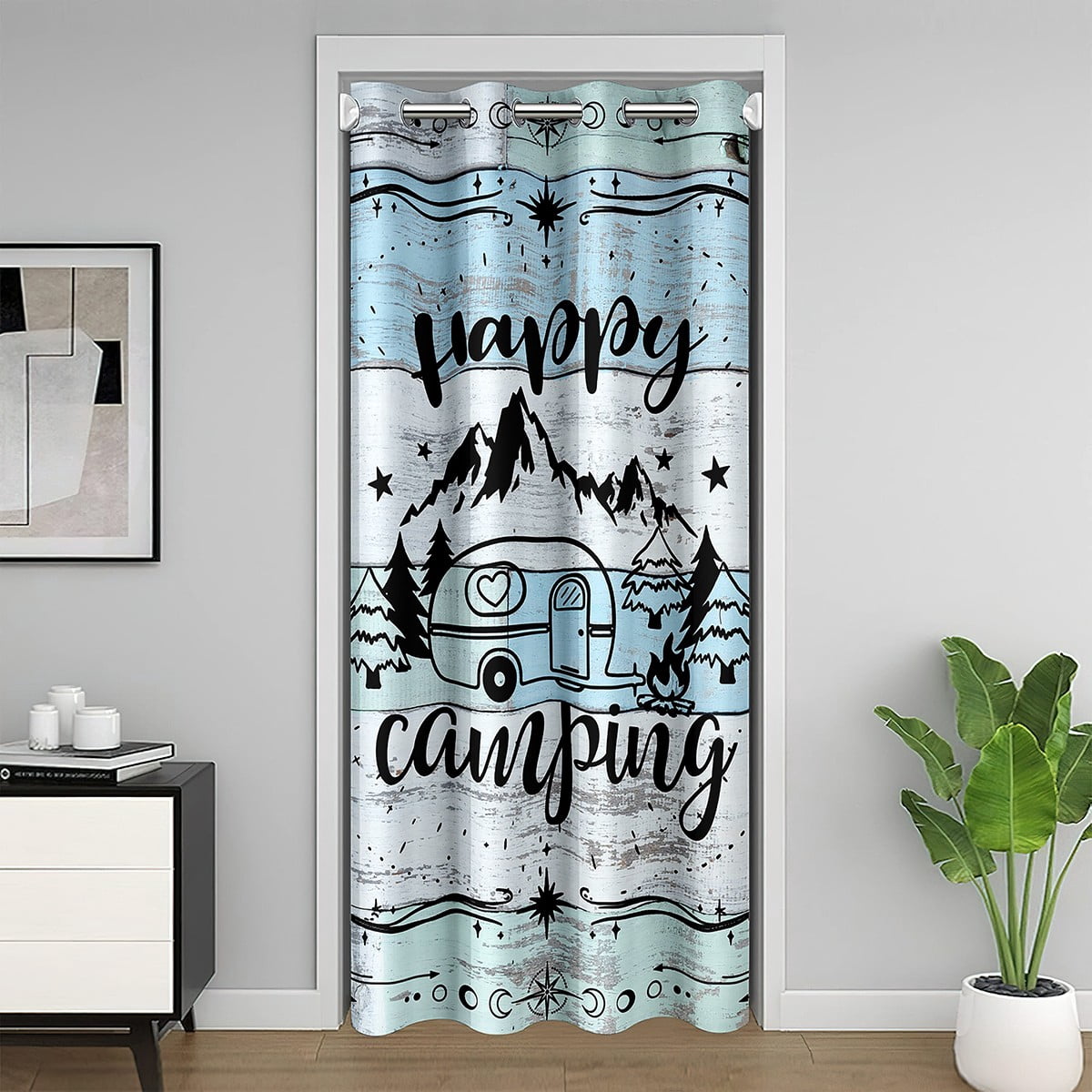 Kid Cute Journey RV Car Door Curtain For Doorway Privacy,Happy Camping ...