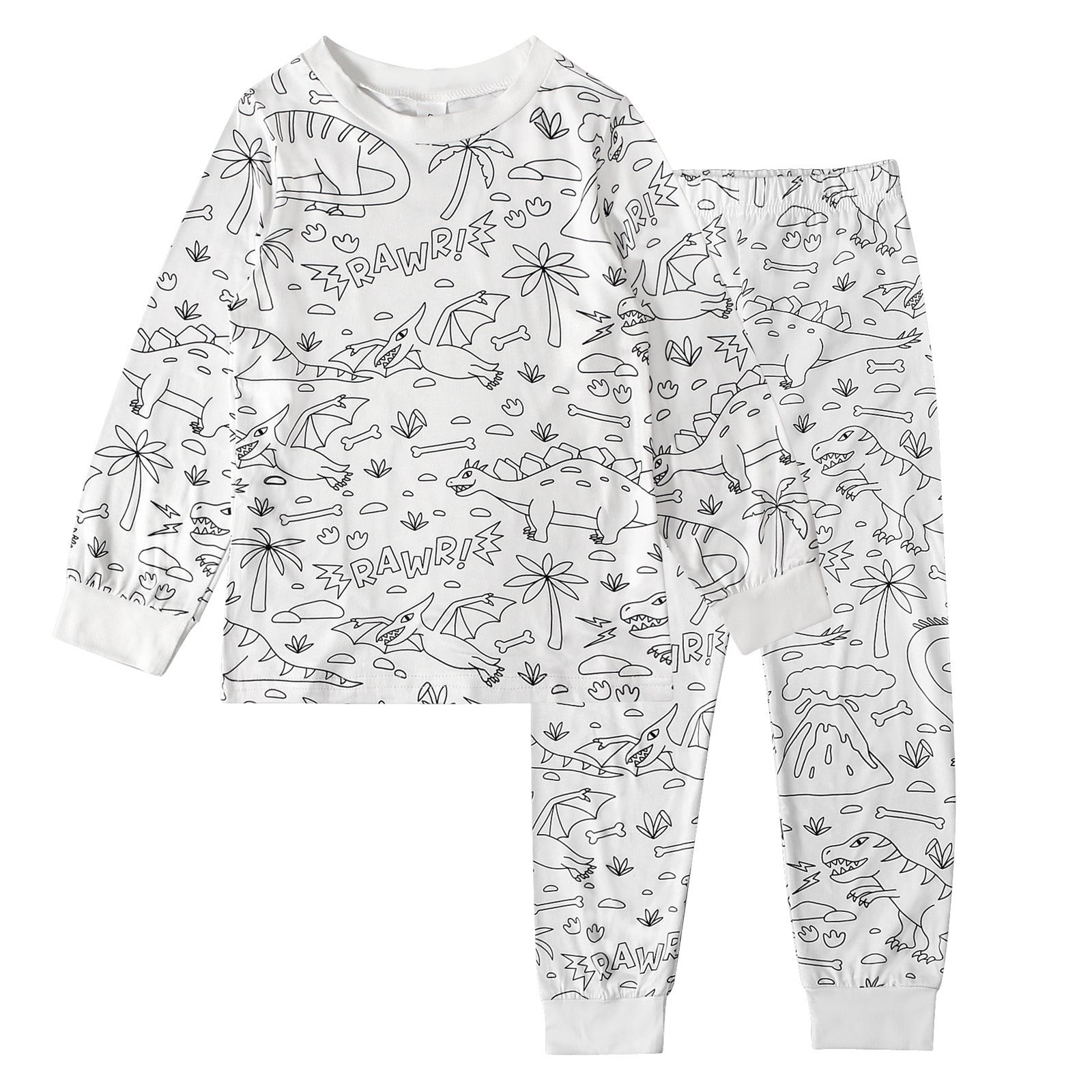 Kid DIY Hand Painted Homewear Set Colouring Pajama Sets Children's ...