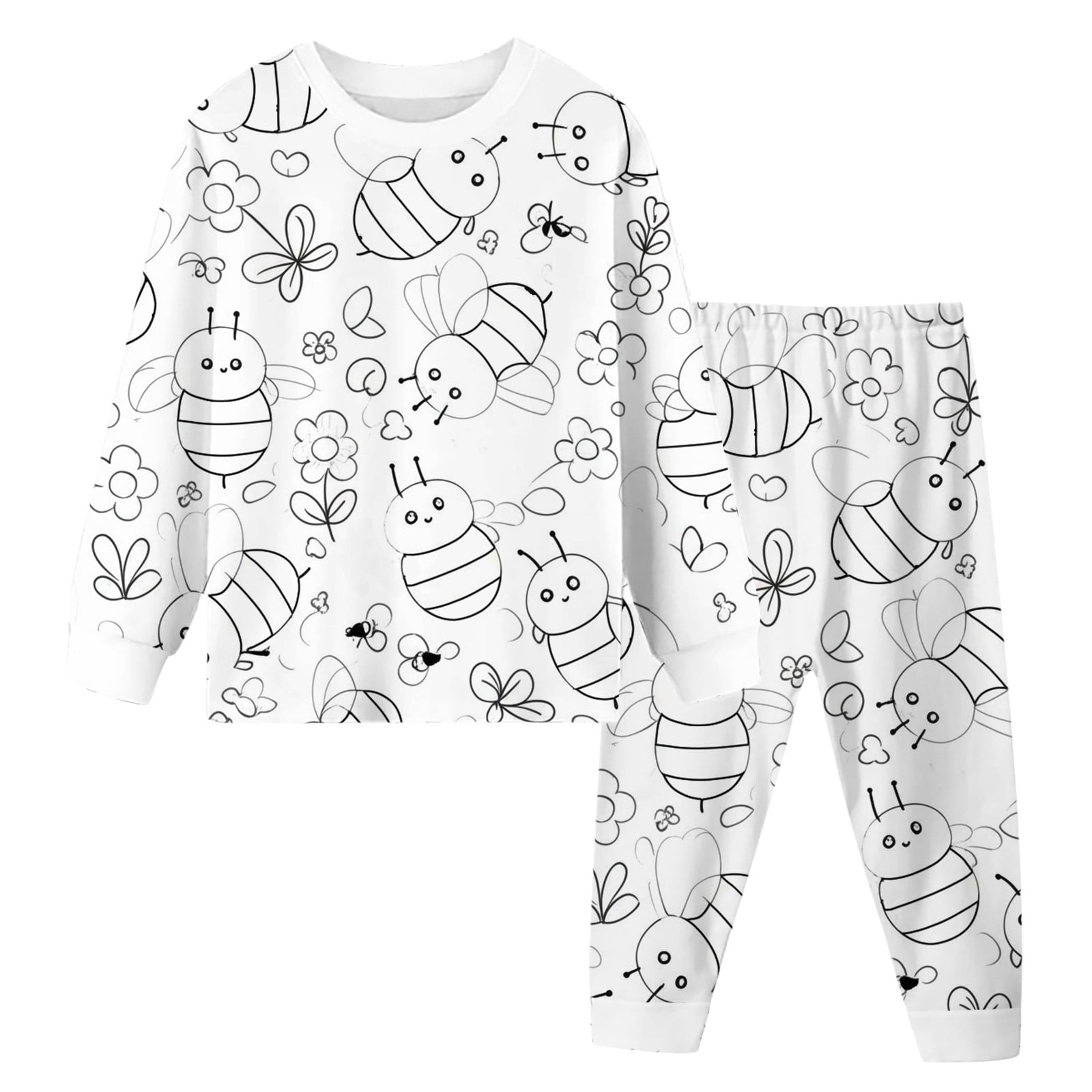 Kid DIY Hand Painted Homewear Set Colouring Pajama Sets For Boy And ...