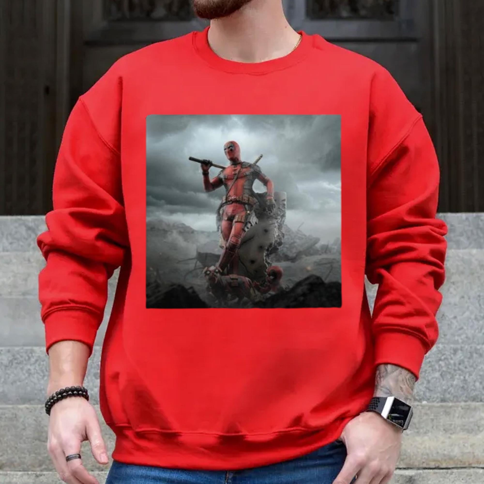 Kid Deadpool, Dogpool, Deadpool and Wolverine Poster Sweat Shirt ...