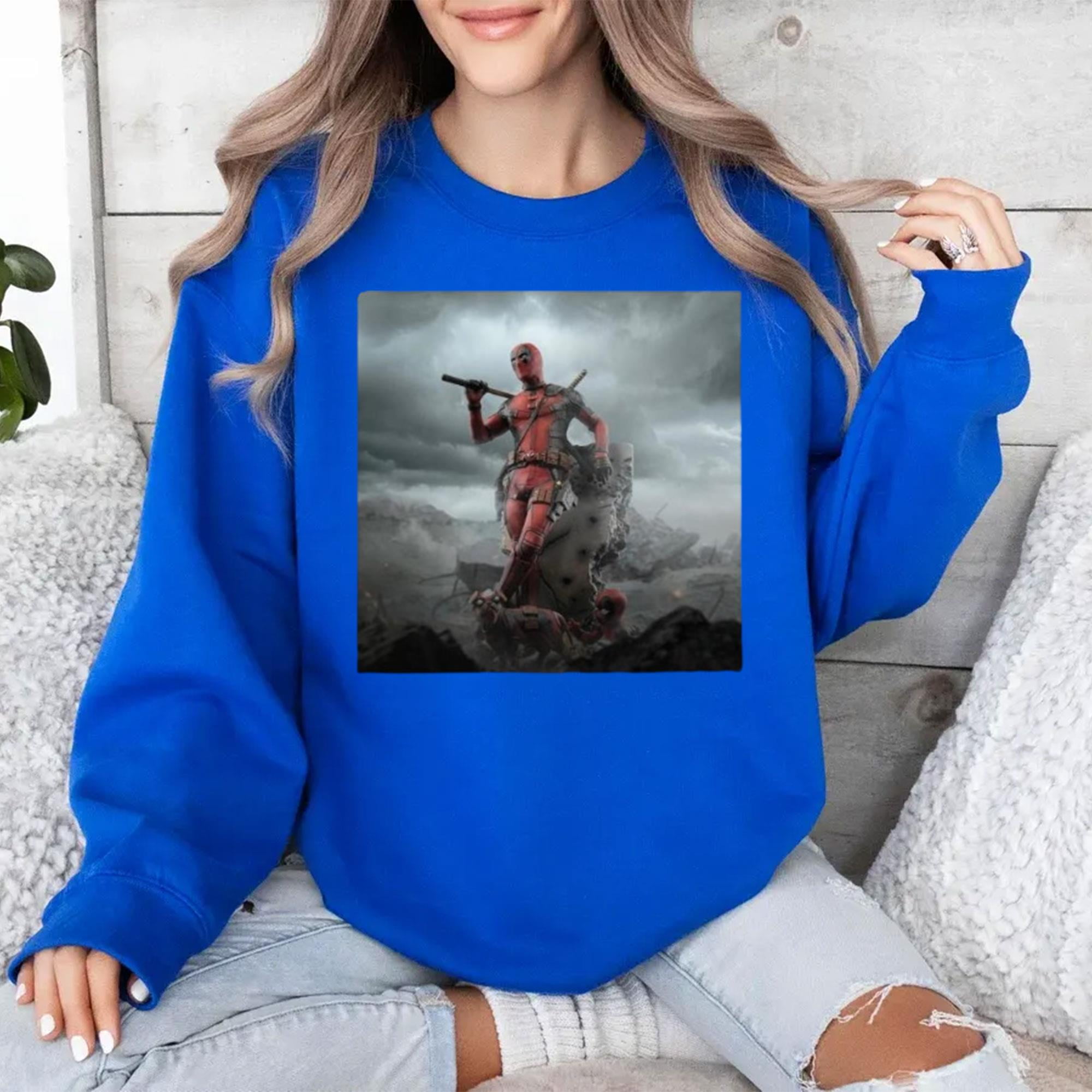 Kid Deadpool, Dogpool, Deadpool and Wolverine Poster Sweat Shirt ...