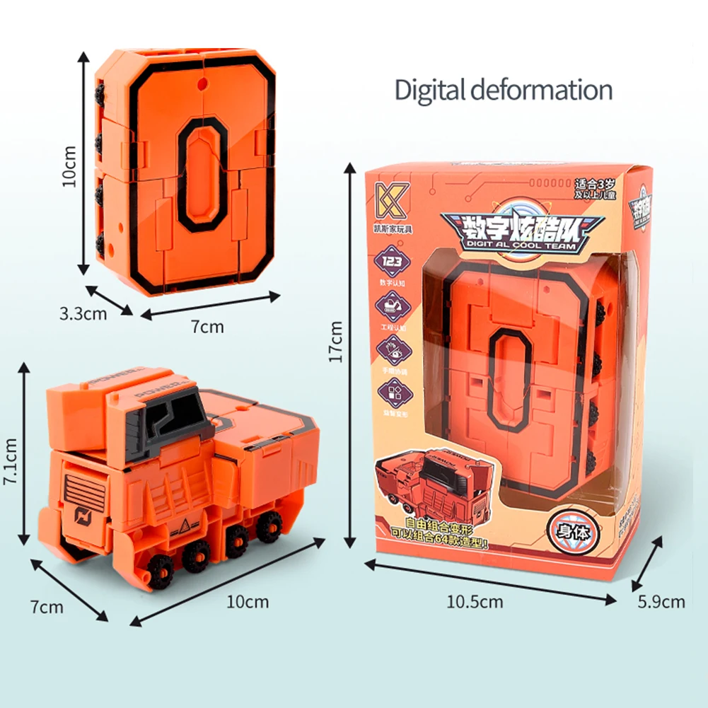 Kid Digital Numbers Transportation Letter Tank Warrior Deformation ...