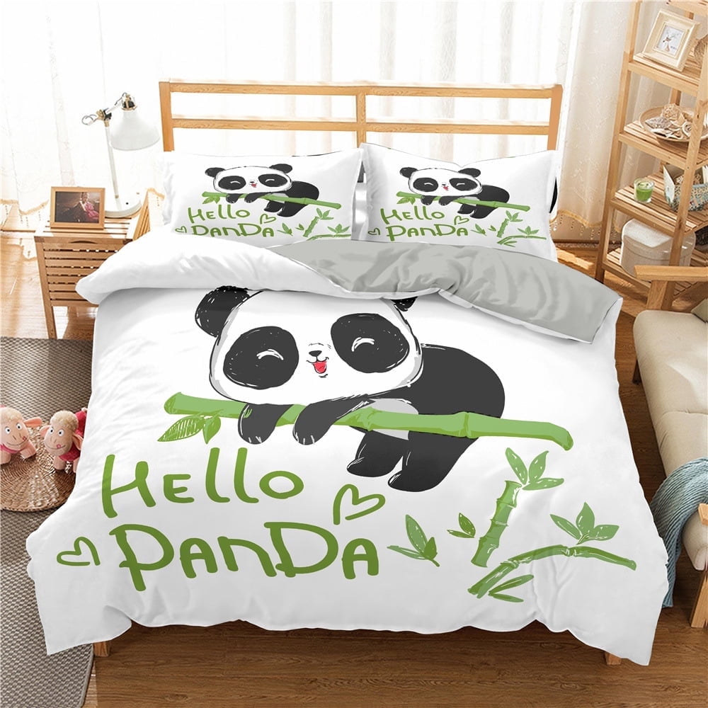 Kid Duvet Cover, Cute Panda Bedding Set for Bedroom Decor, Bear ...