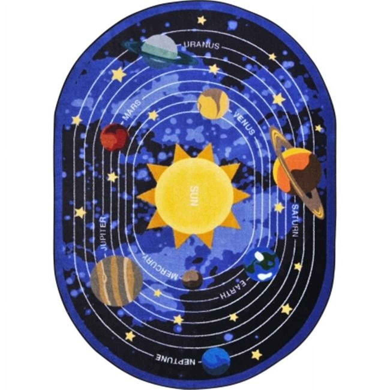 Kid Essentials Cosmic Wonders Geography & Environment Oval Rugs Black ...