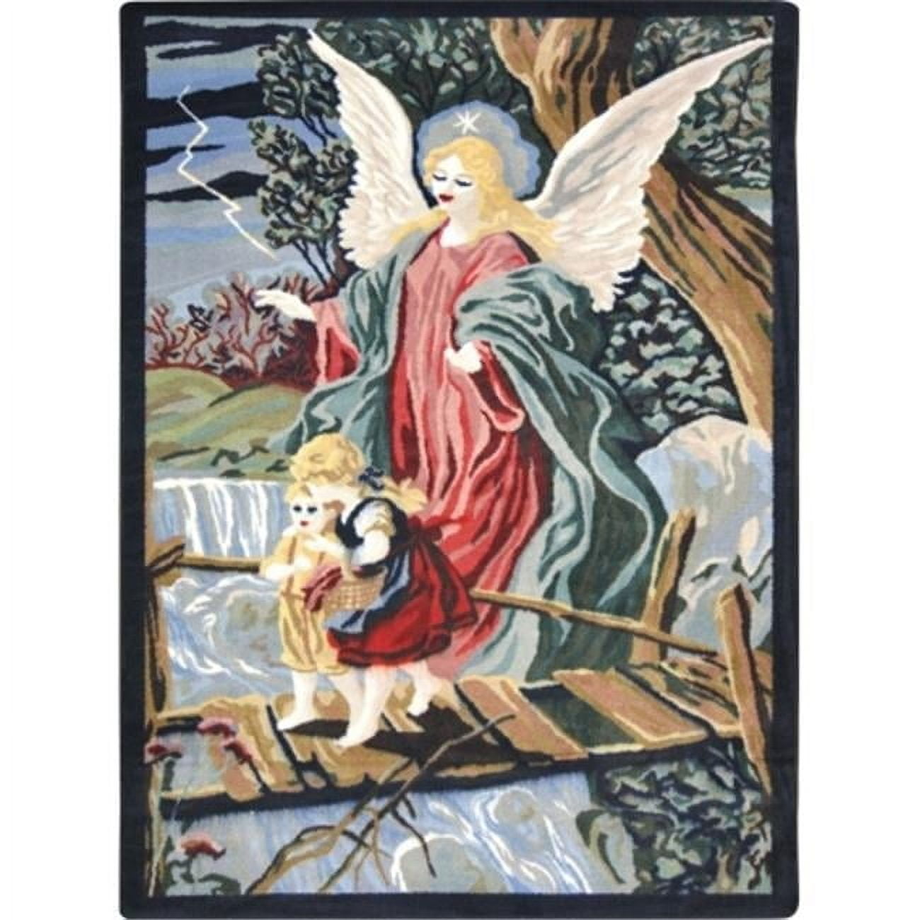 Kid Essentials Guardian Angel Rectangle Inspirational Area Rugs Multi ...