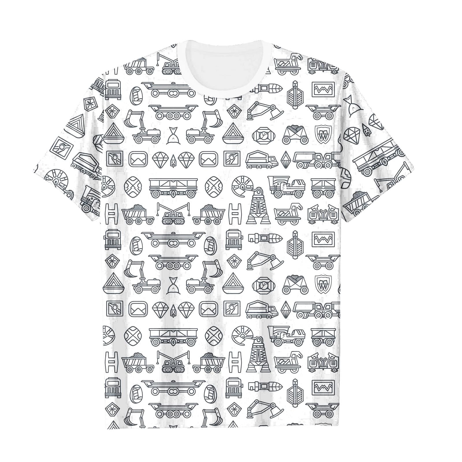 Kid Funny Diy Hand Print T Shirts Colorable Shirts for Kids Crew Neck ...