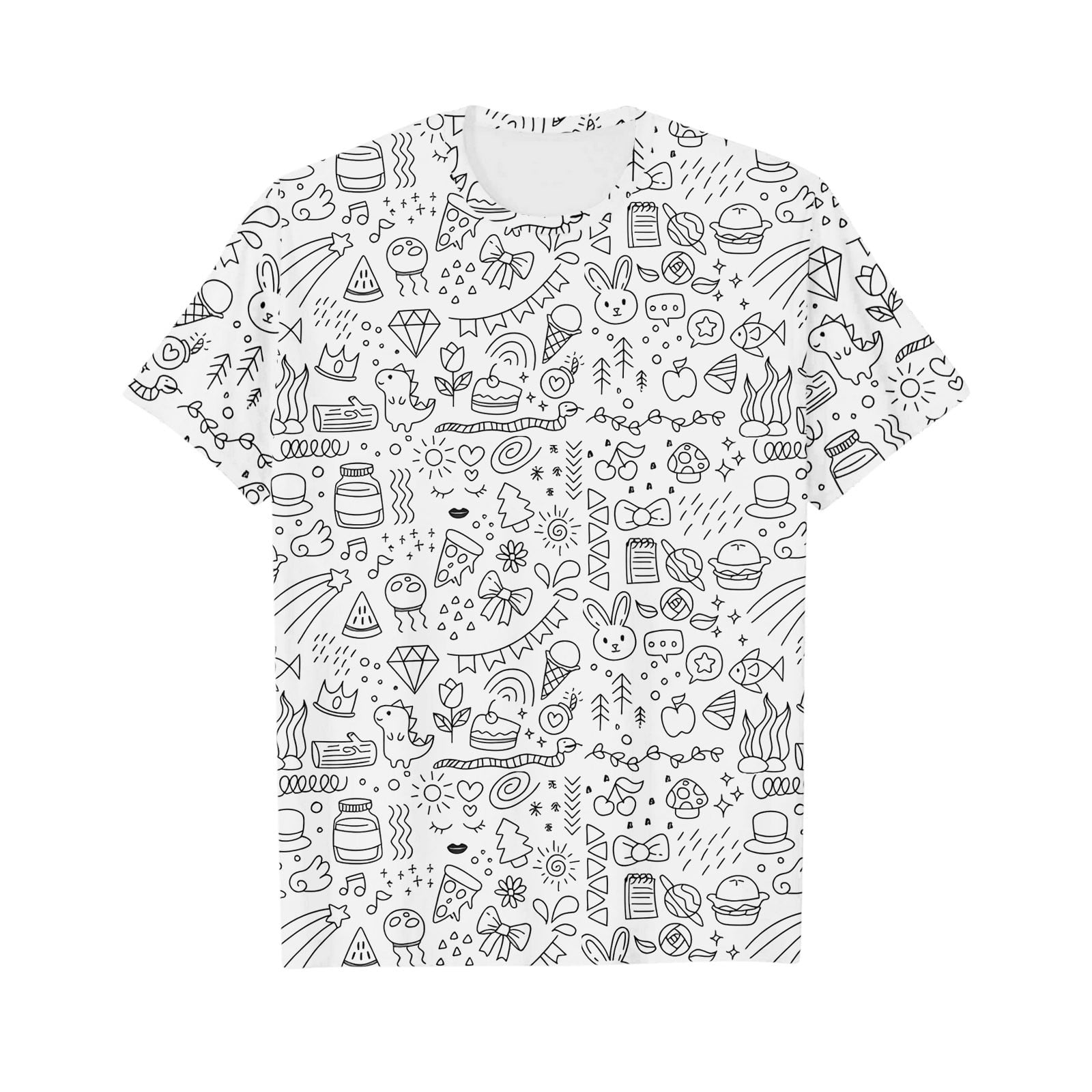 Kid Funny Diy Hand Print T Shirts Colouring Shirts for Kids Cotton ...