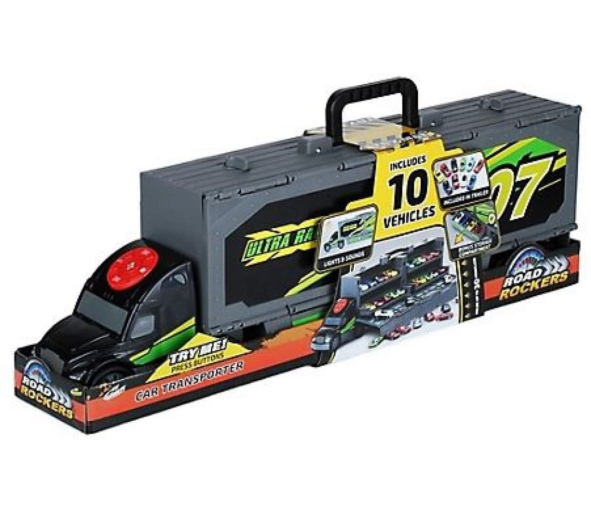 Kid Galaxy 60325 Deluxe Die Cast Lights & Sounds Car Hauler with 10 ...