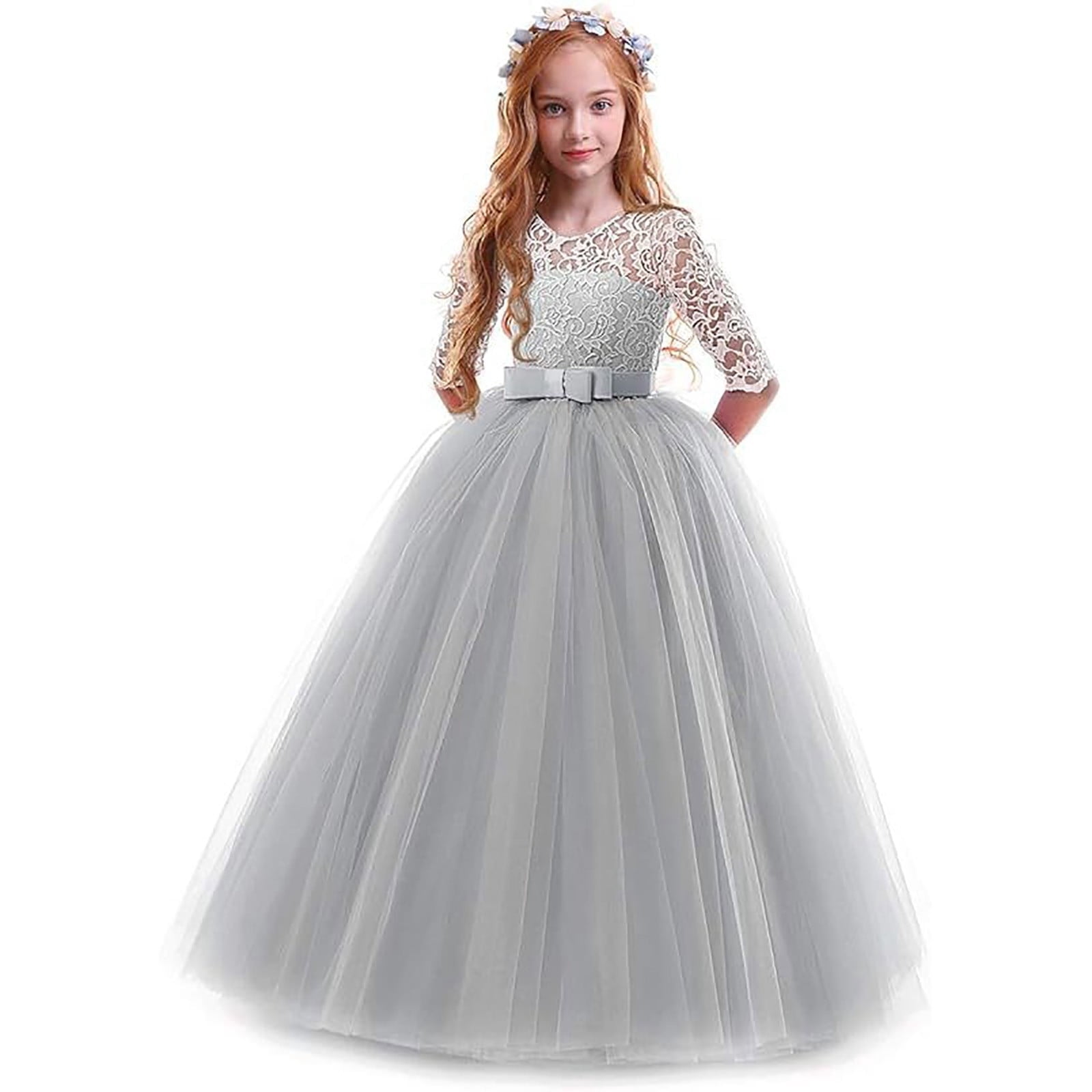 Kid Girl Dresses Formal Dress For Girls Silver Dress Girls Toddler ...