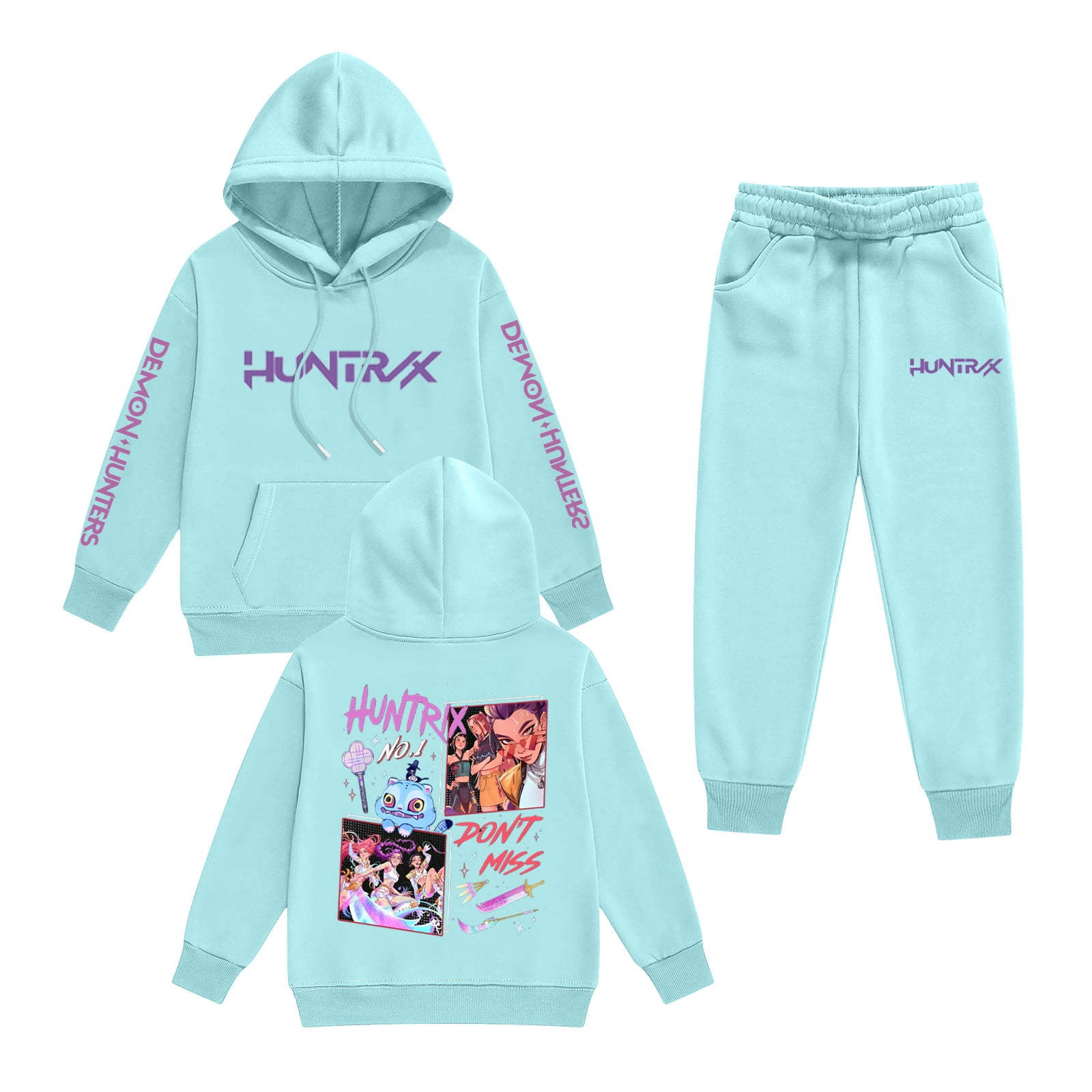 Kid Girl Pop Singer Hoodie Set,Crewneck Sweatshirt Pullover Long Sleeve ...