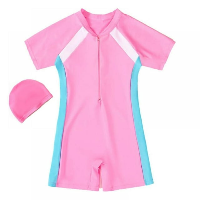 Kid Girls Boys One Piece Rash Guard Swimsuit UPF 50+ Sun Protection ...