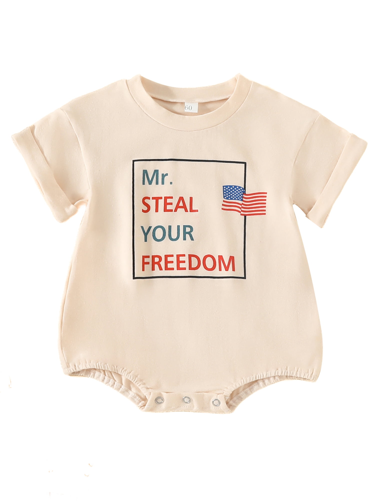 Kid Girls Boys Romper, Summer Short Sleeves Round Neck Star Flag ...