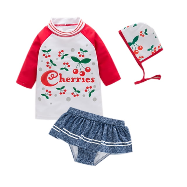 Kid Girls Chic Rash Guard Swimsuit Pool Party Swim Wear Beach Bathing ...