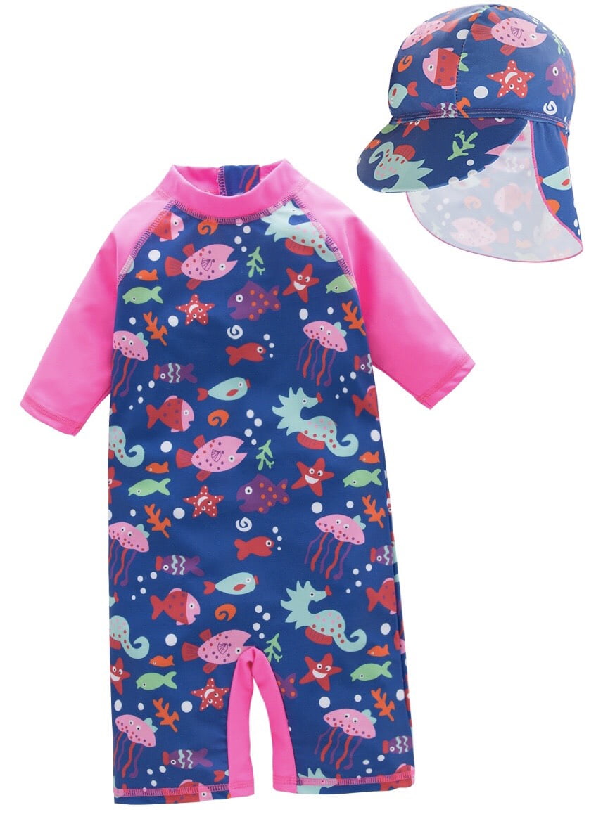 Kid Girls Chic Rash Guard Swimsuit Pool Party Swim Wear Beach Bathing ...