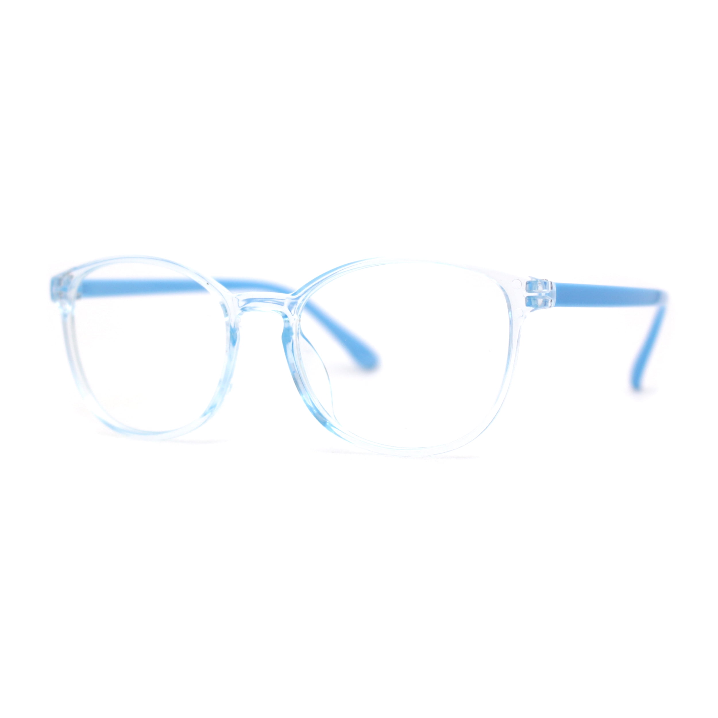 Kid Girls Colorful Round Horn Rim Blue Light Filter Computer Glasses ...