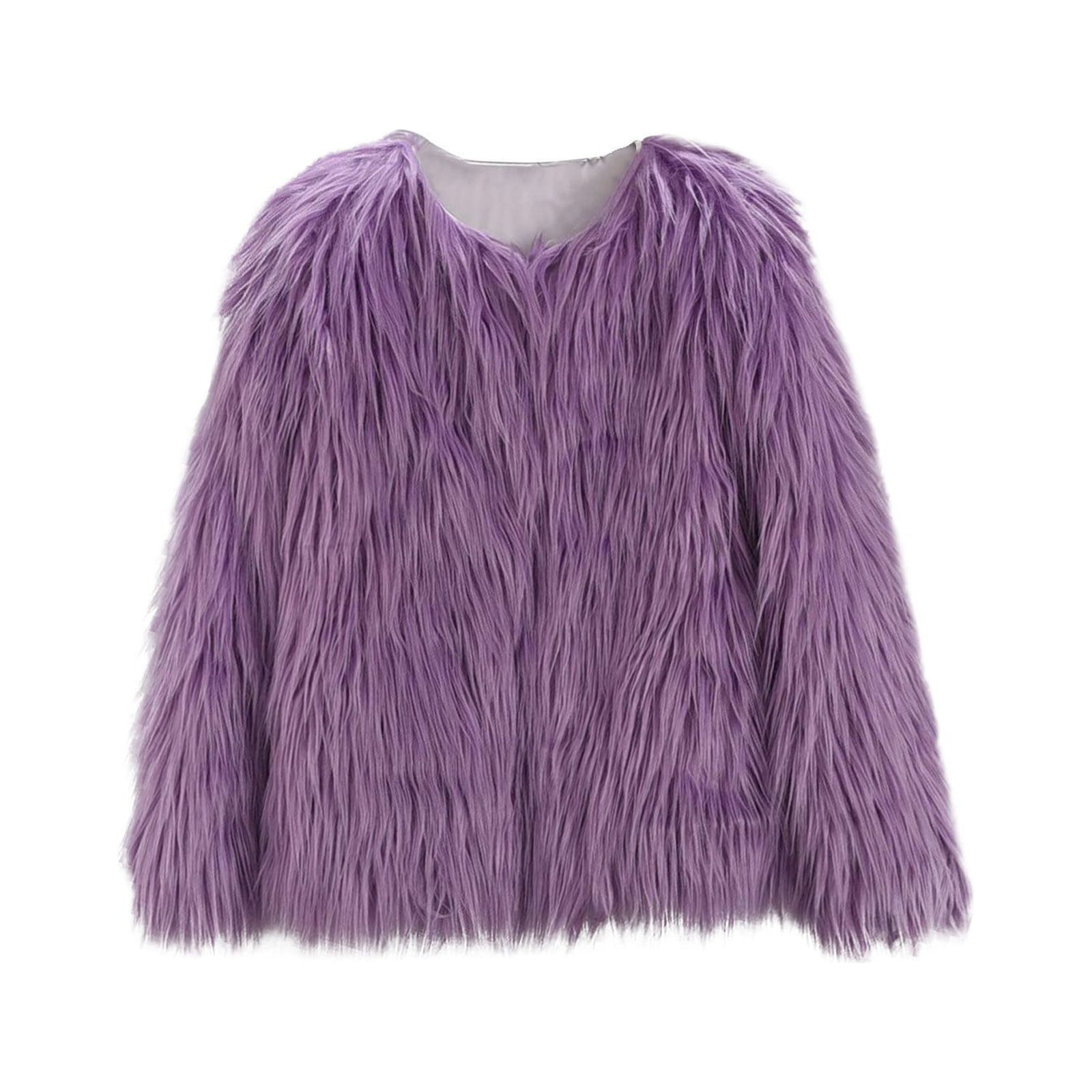 Kid Girls Fau𝐱 Fu𝐫 Jacket Cozy Fleece Lined Open Front Dress Coat ...