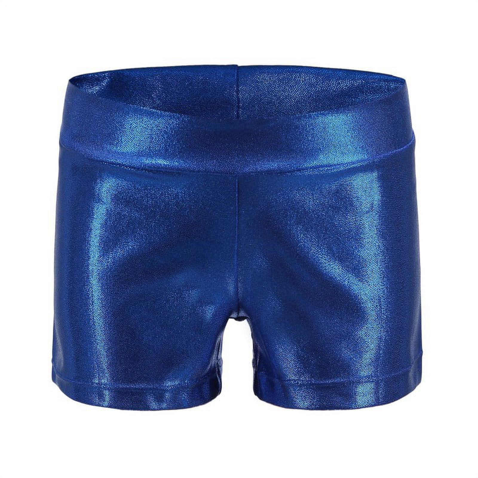 Kid Girls Gymnastic Shorts Ballet Dance Sparkle Short Tumbling Athletic ...