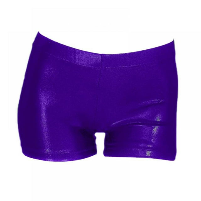 Kid Girls Gymnastic Shorts Ballet Dance Sparkle Short Tumbling Athletic ...