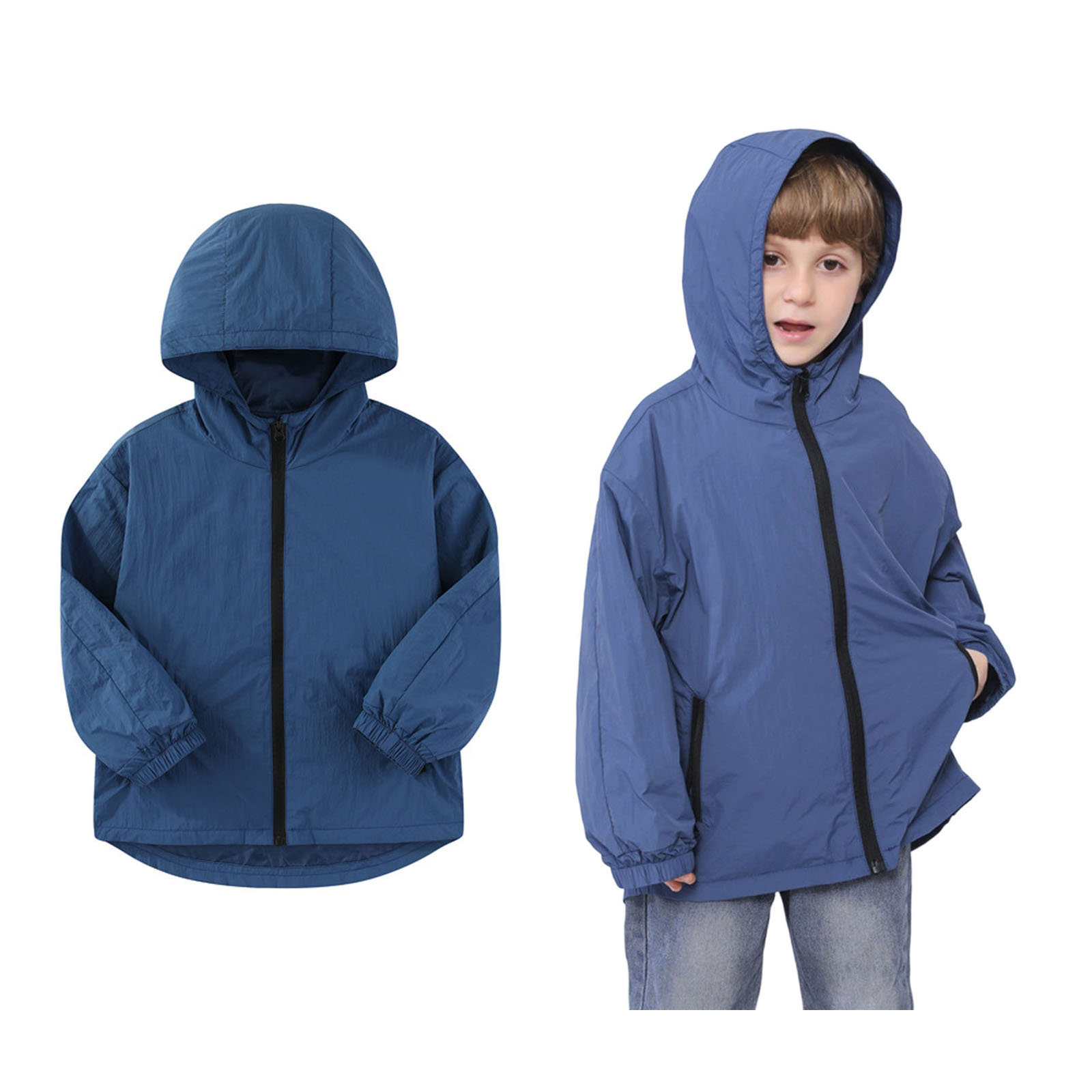 Kid Girls Jacket Girls Windbreaker Jacket Zip Up Hoodie Light Jacket ...