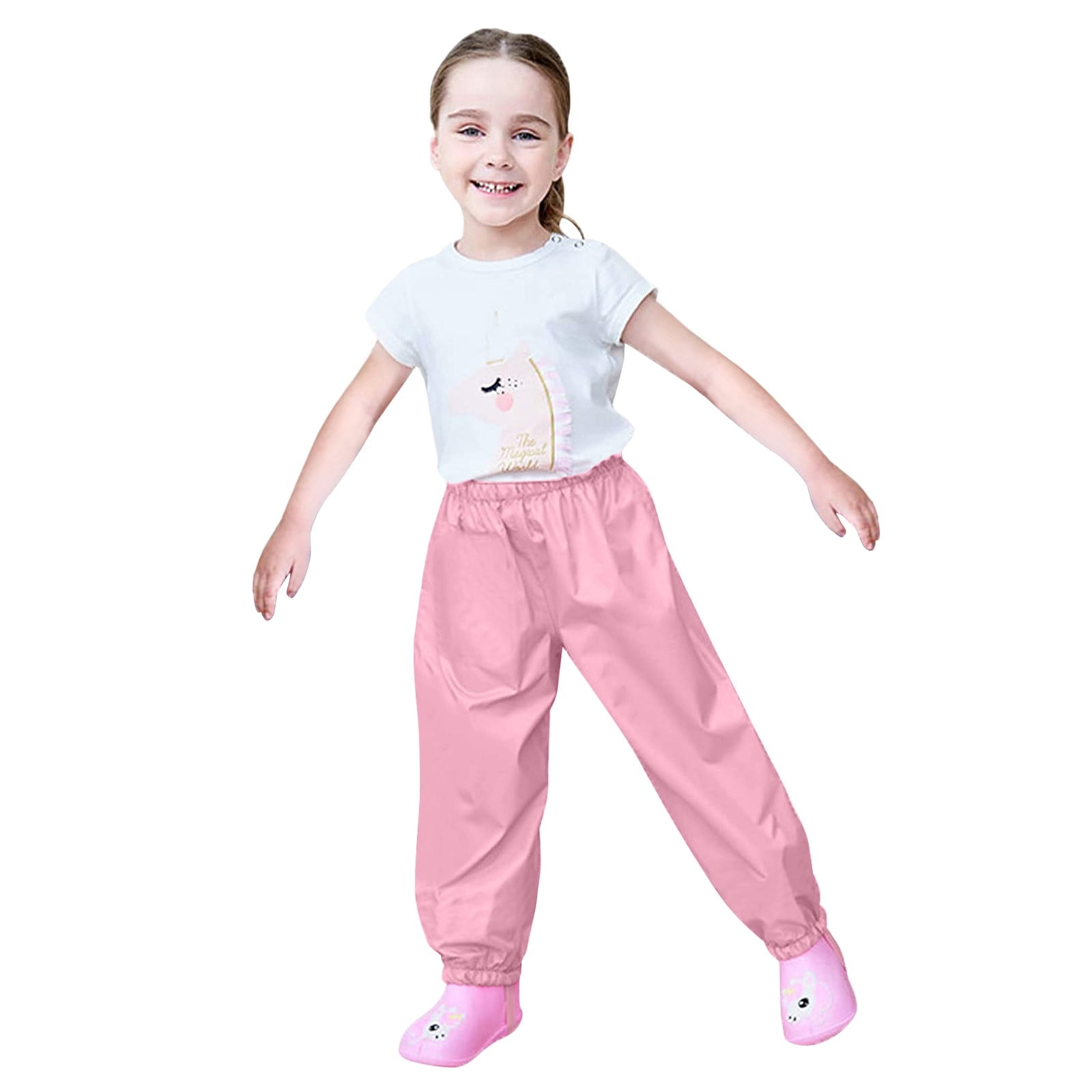 Kid Girls Rain Pants Girls Kids Rain Pants Waterproof Dirty Proof Rain ...