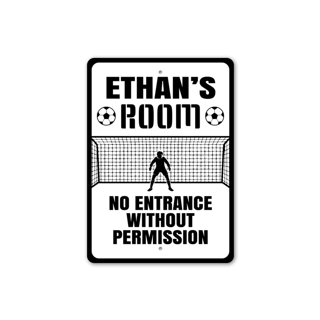 Kid Goalie Room Entrance Aluminum Metal Decor Sign - 10x14 inches ...