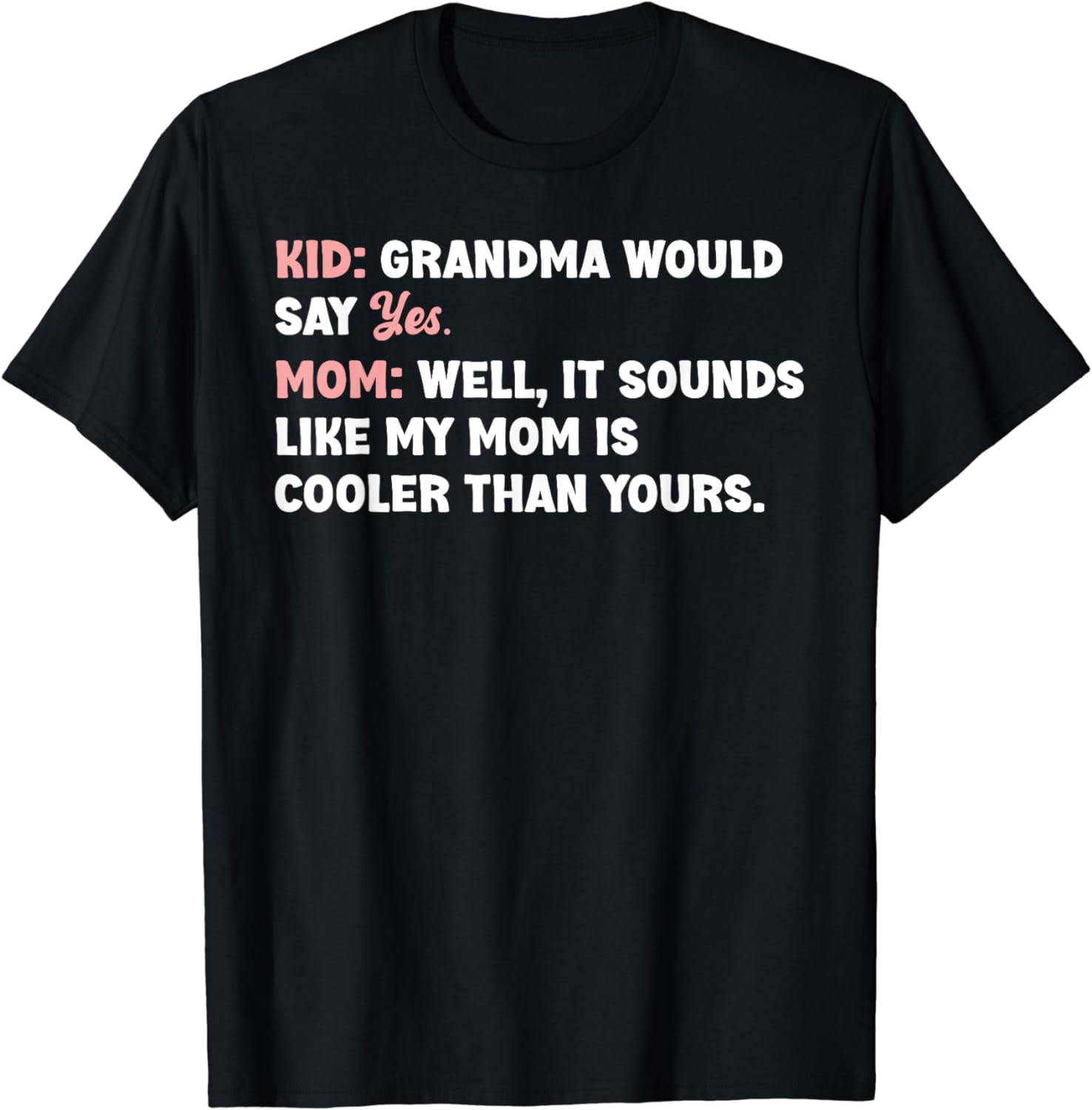 Kid Grandma Would Say Yes, Well My Mom Is Cooler Than Yours T-Shirt ...