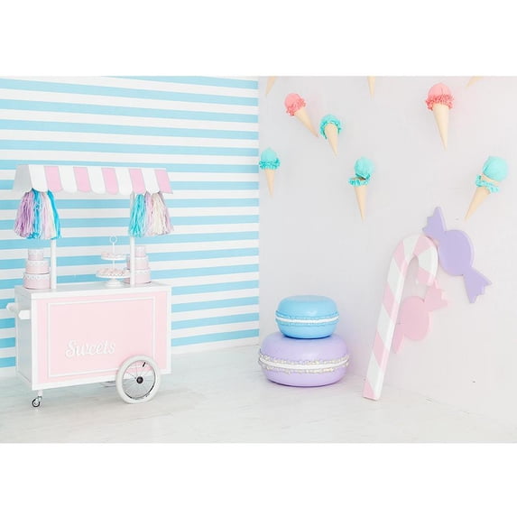Kid Ice Cream Cake Background ration For Baby Shower Children Birthday ...