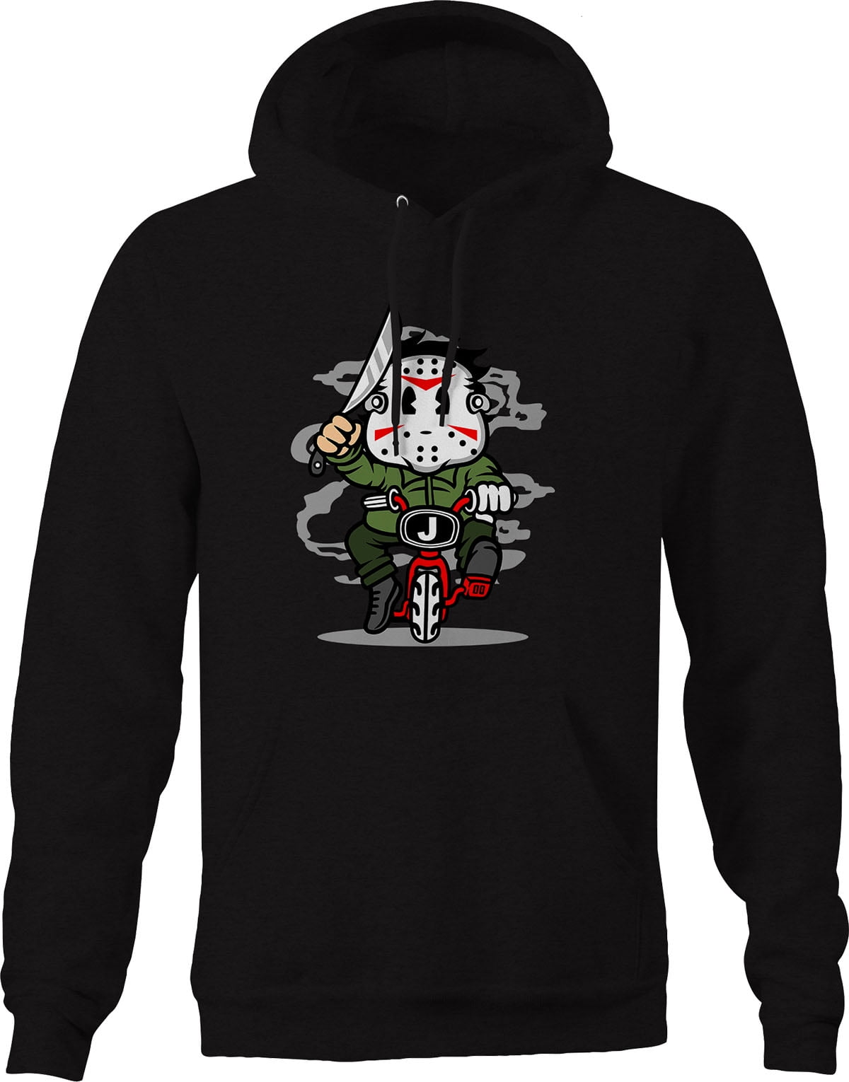 Kid Jason Scary Movie Horror Villain Pullover Hoodie Medium Dark Grey ...