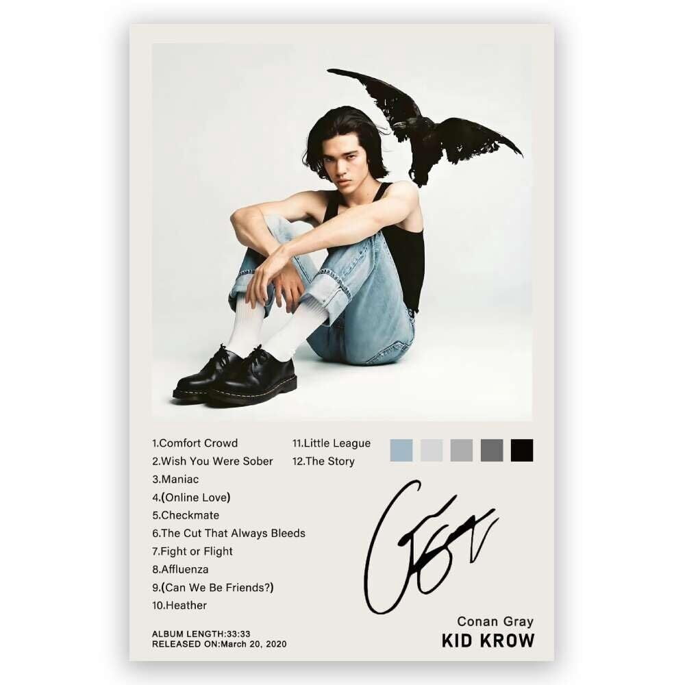 Kid Krow Albums Poster Conan Gray Posters Music Canvas Wall Photo Print ...