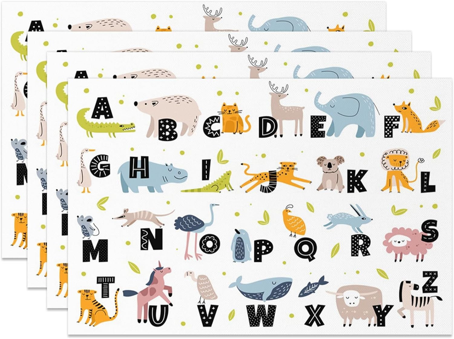 Kid Letter Place Mats Set of 6 Table Mats for Baby & Kids & Toddler ...