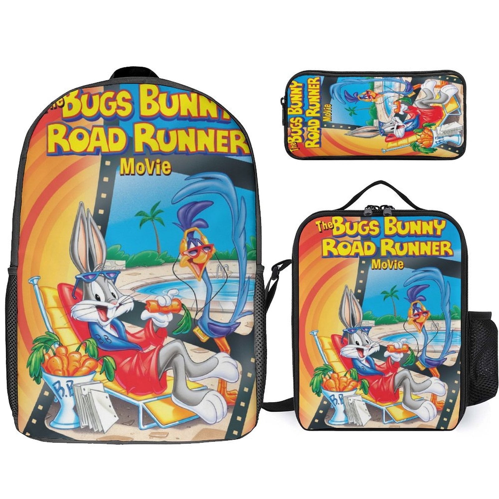 Looney Tunes Bugs Bunny 3 Piece Backpack Set With Lunch Box And ...