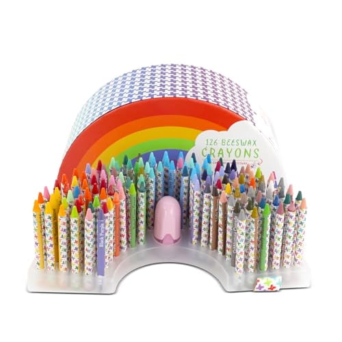 Kid Made Modern Rainbow Beeswax Crayons for Toddlers & Kids Ages 3 4 5 ...