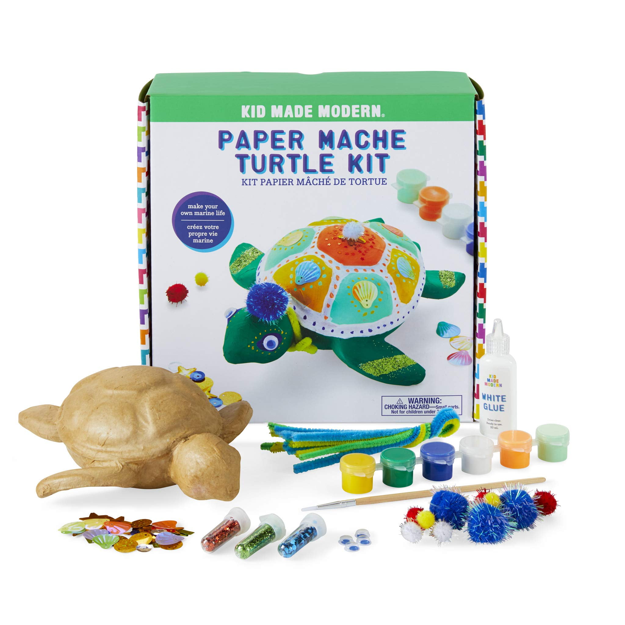 Kid Made Painting Kit for Kids Paint Your Own Paper Mache Turtle ...