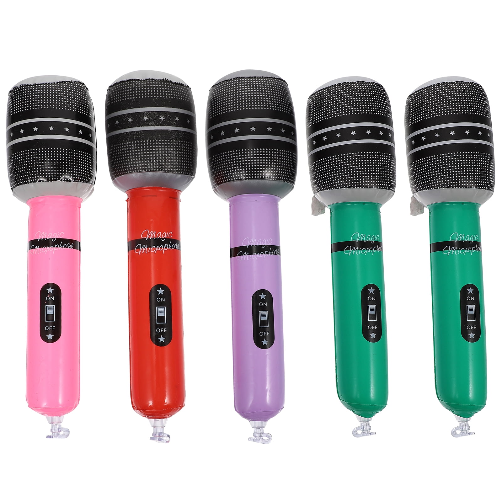 Toyandona 5Pcs Inflatable Microphone for Kids Pretend Play and Party ...
