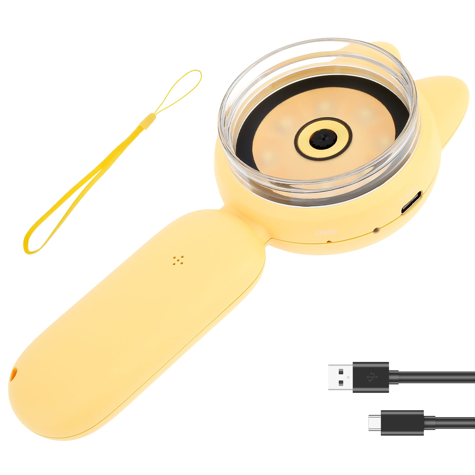 Kid Microscope Portable Children Magnifying Glass with 2 Inch IPS Screen 3 Brightness Level Kid ...