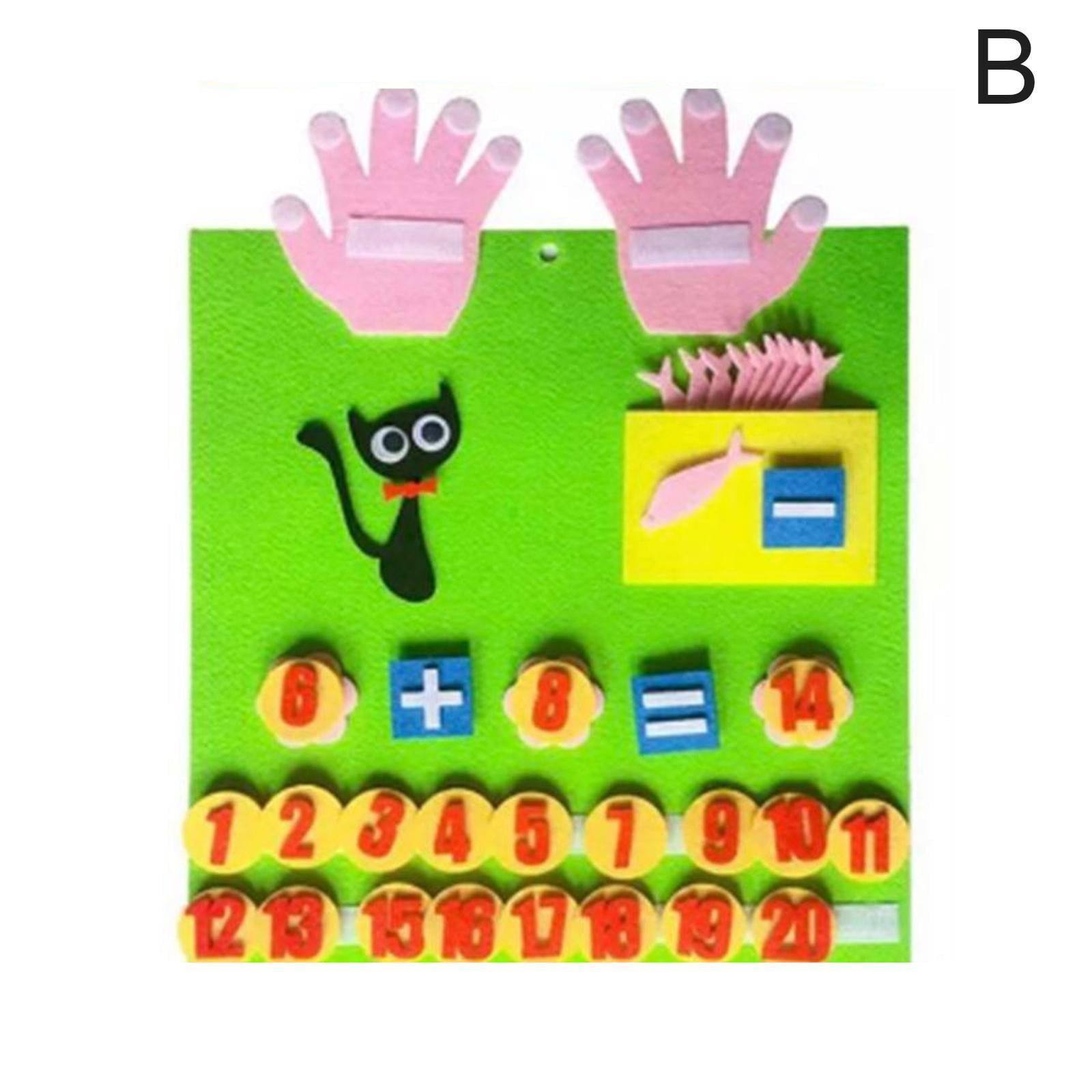 Kid Montessori Toy Felt Finger Numbers Math Children Counting Learning ...