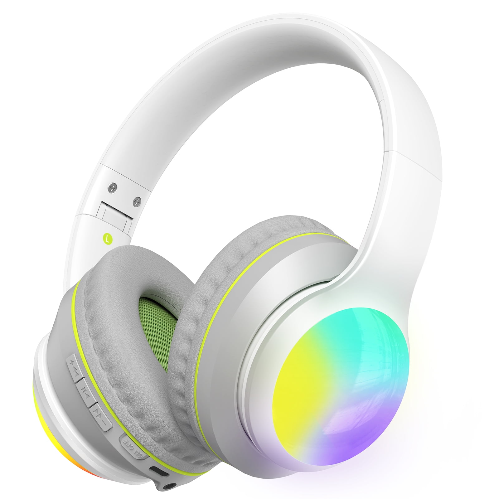 Kid Odyssey Bluetooth Headphones for Kids, Safe Volume Control, LED ...