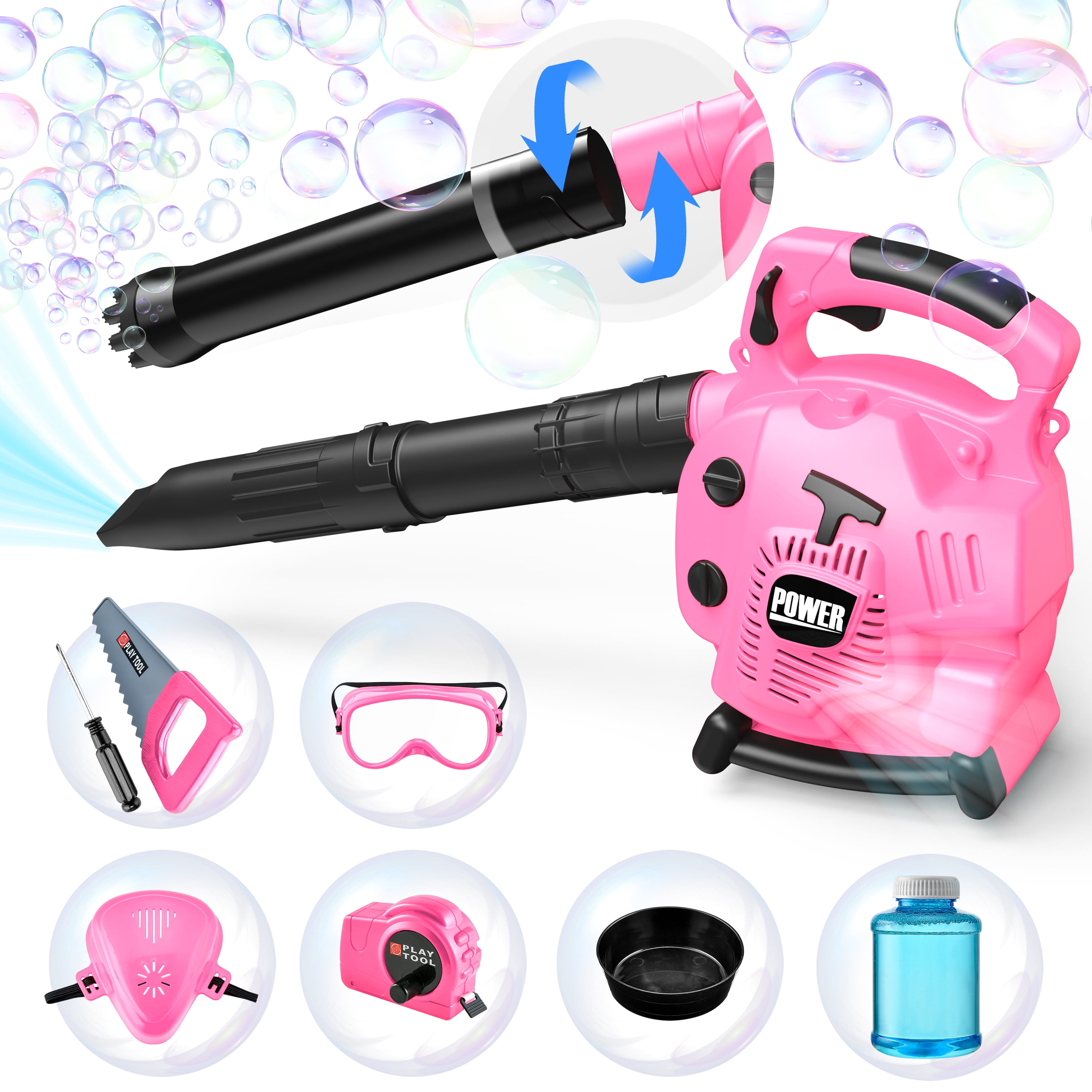 Toy Choi's Bubble Leaf Blower for Toddlers, Upgrade Kids Bubble Machine ...