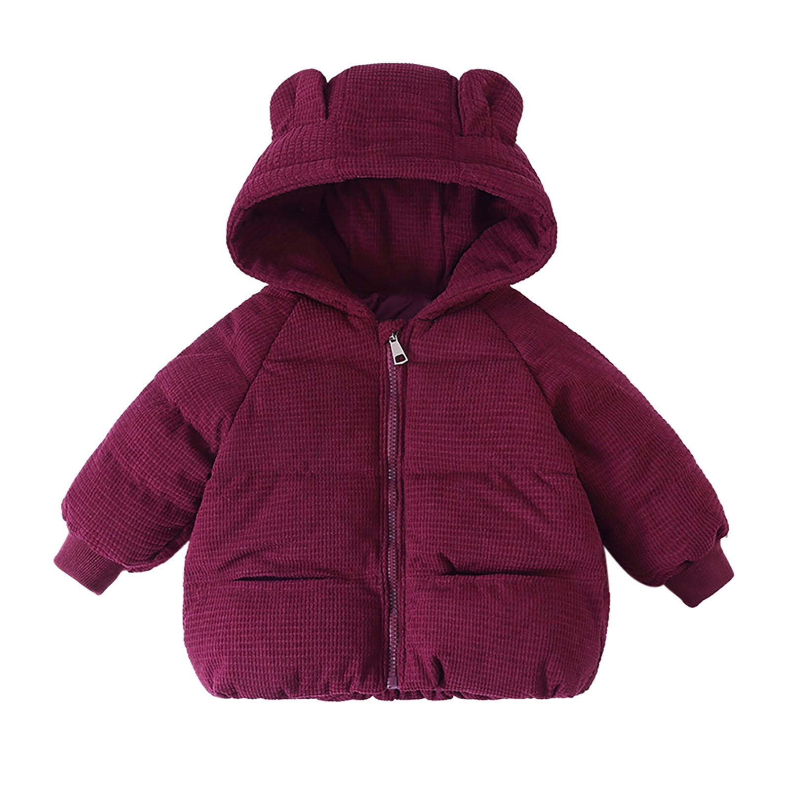 Kid Puffer Coat Baby Boys Winter Coat Cute Bear Ears With Hoods Zipper ...