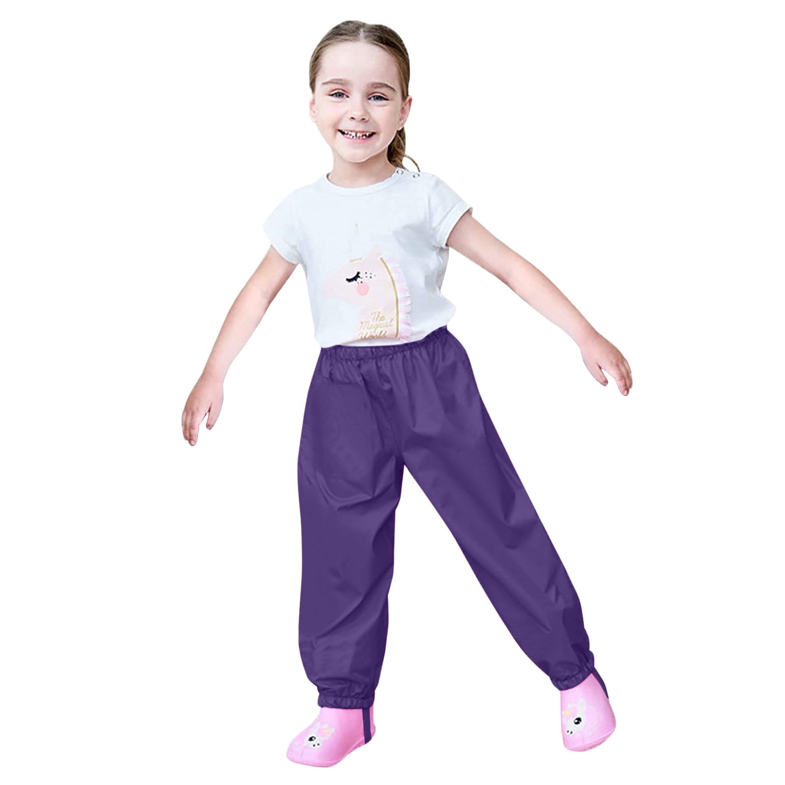 Kid Rain Pants Boys Kids Waterproof Pants Mud Dirty Proof Trousers ...