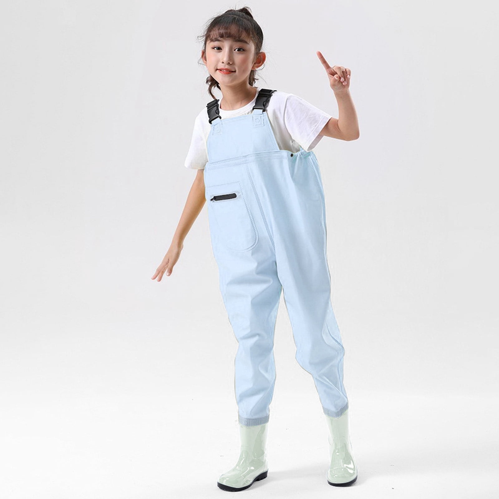 Kid Rain Pants Boys Waterproof Overalls For Kids Proof Windbreak Solid ...