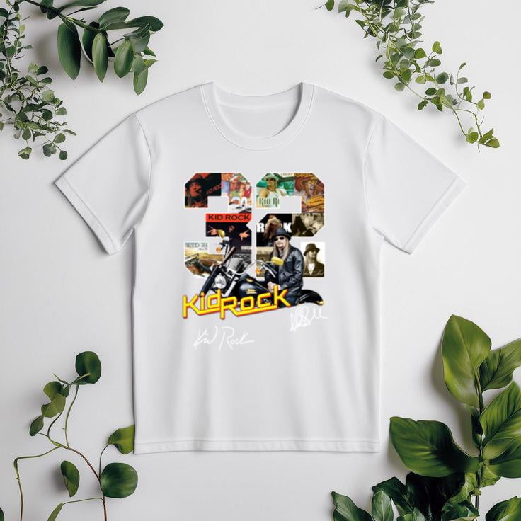 Kid Rock 32nd Anniversary Signatures Rock Star Legend Graphic Unisex ...