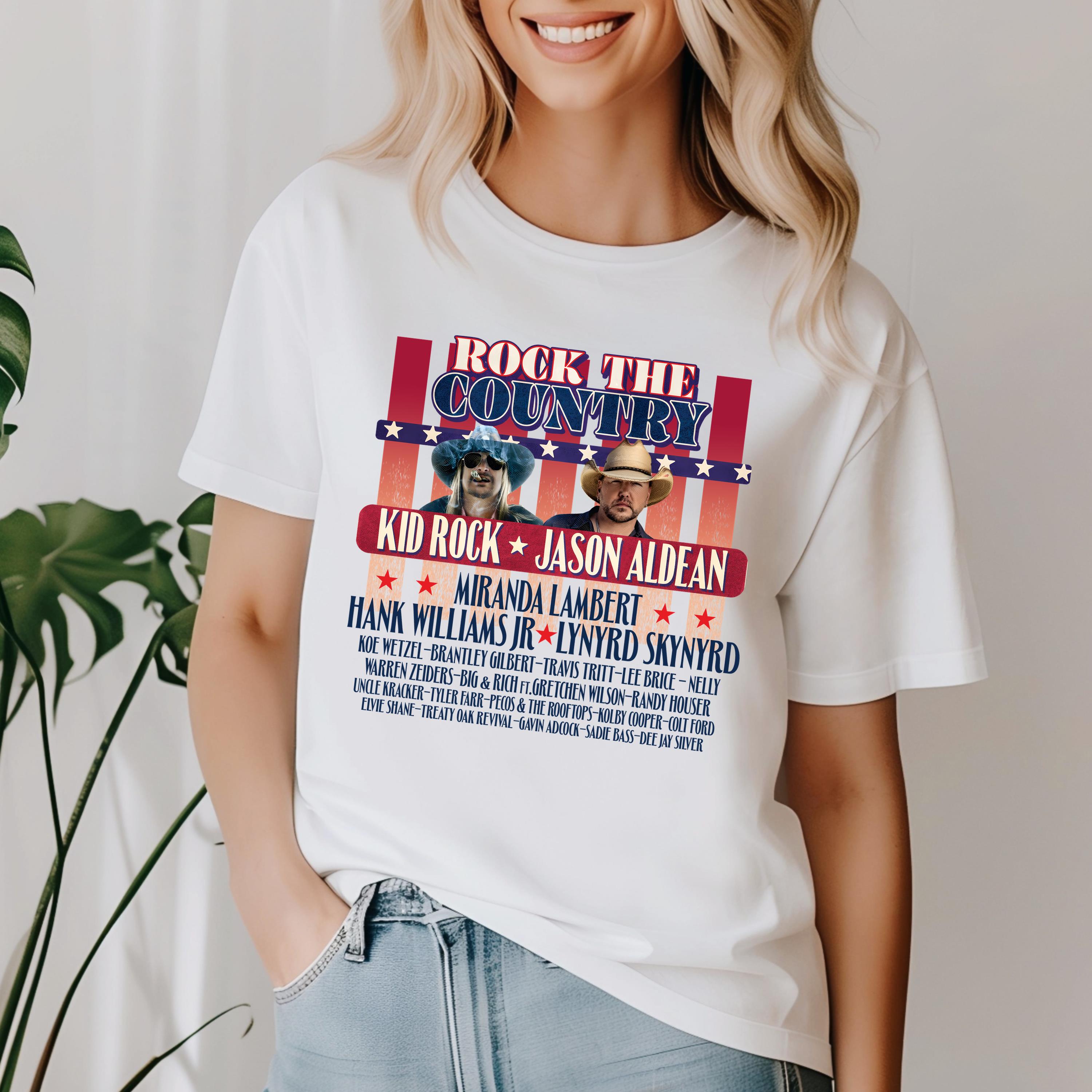 Kid Rock And Jason Aldean Rock The Country 2024 Merch,, T-Shirt ...