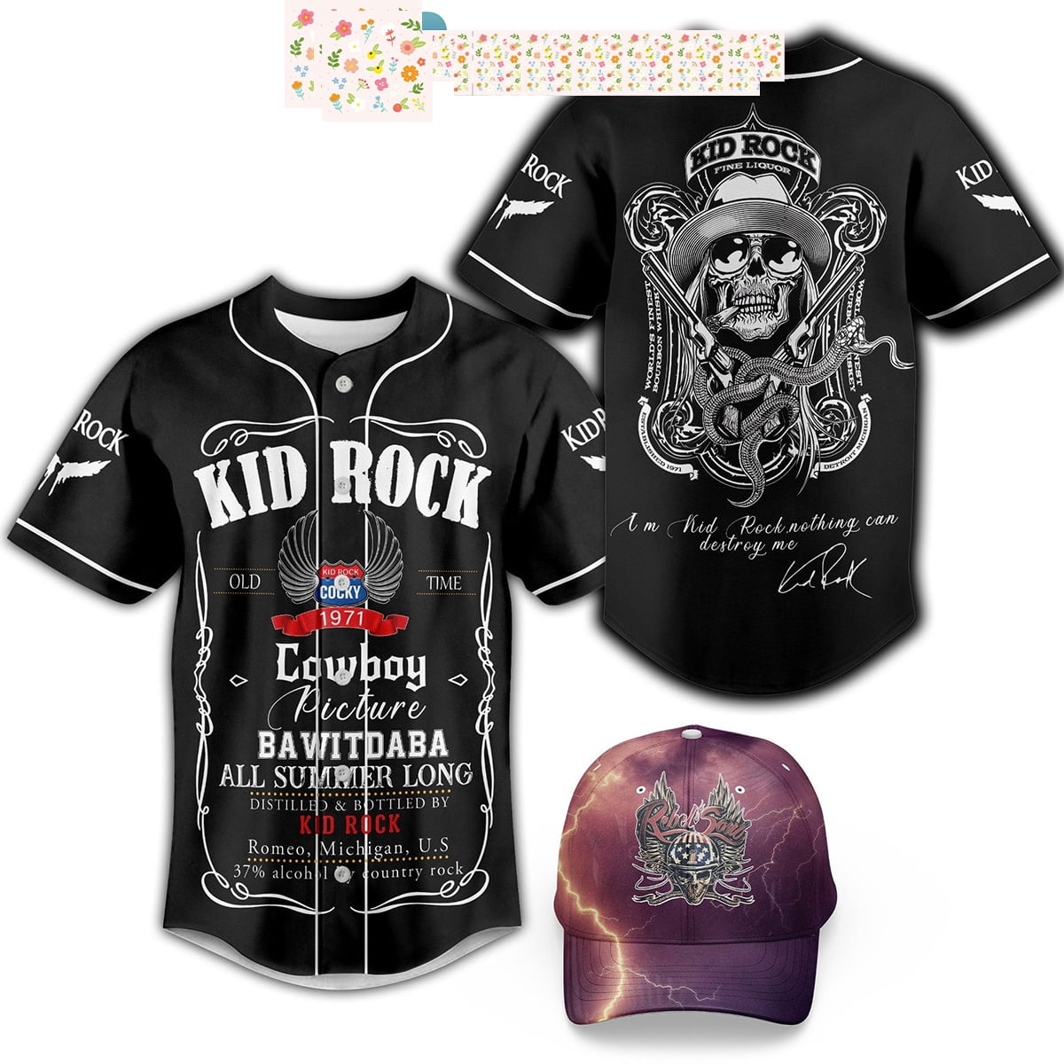 Kid Rock Nothing Can Destroy Me Baseball Jersey - Walmart.com