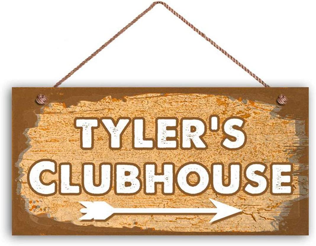 Kid'S Clubhouse Sign, Sign, Kid'S Name Door Sign, Baby Nursery, 6" X 12 ...