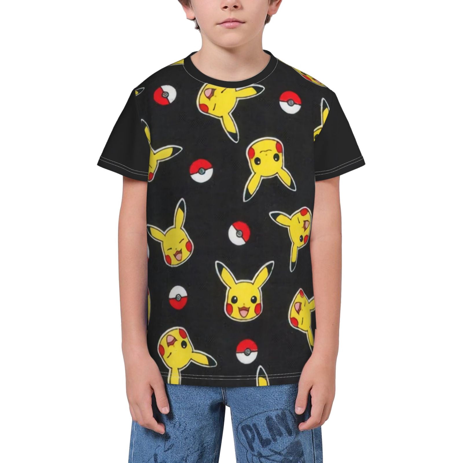 Kid Shirts,Pokemon-Pikachu Charizard Pokeball Crewmate Tees T-Shirt for ...