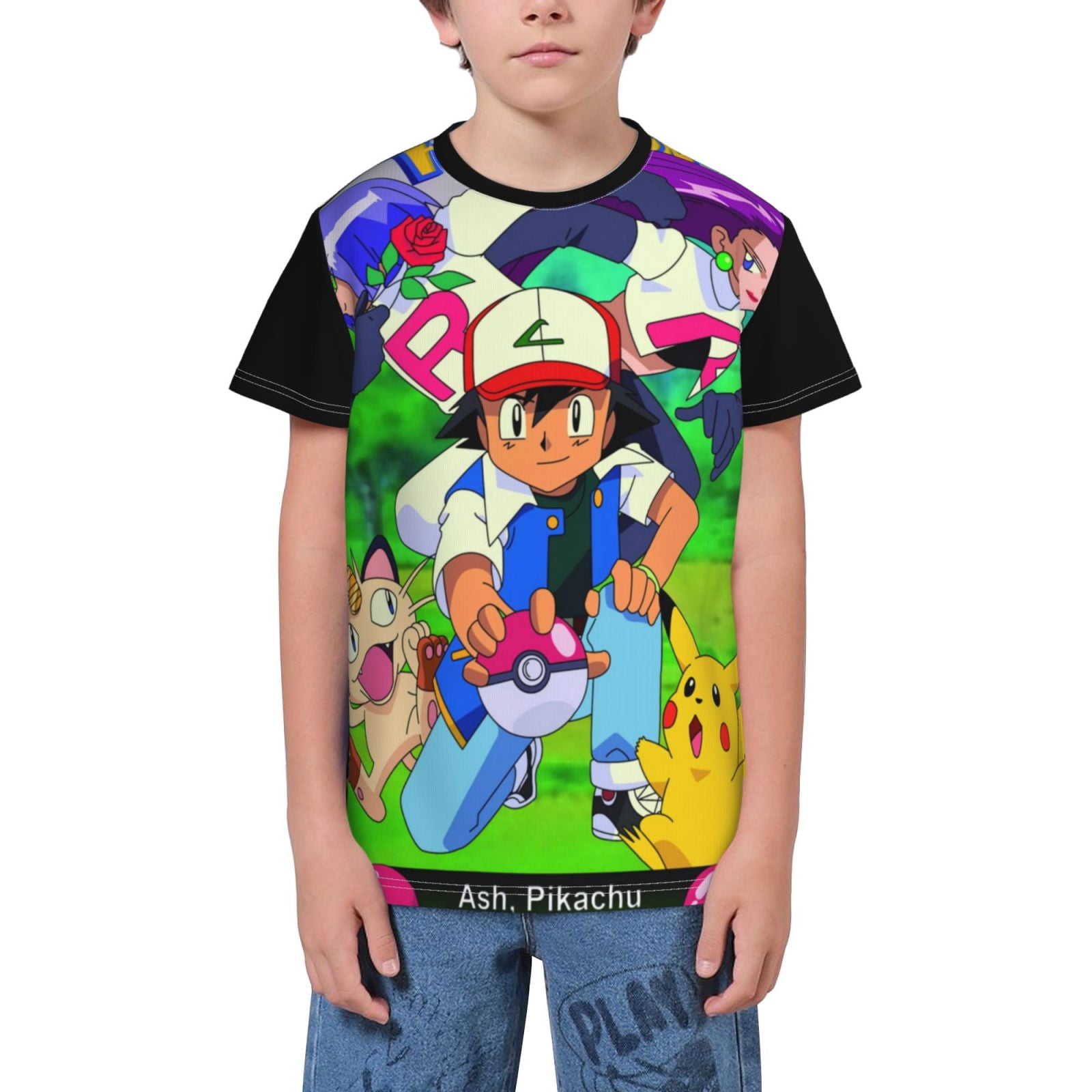Kid Shirts,Pokemon and Ash Crewmate Tees T-Shirt for Boys and Teens ...