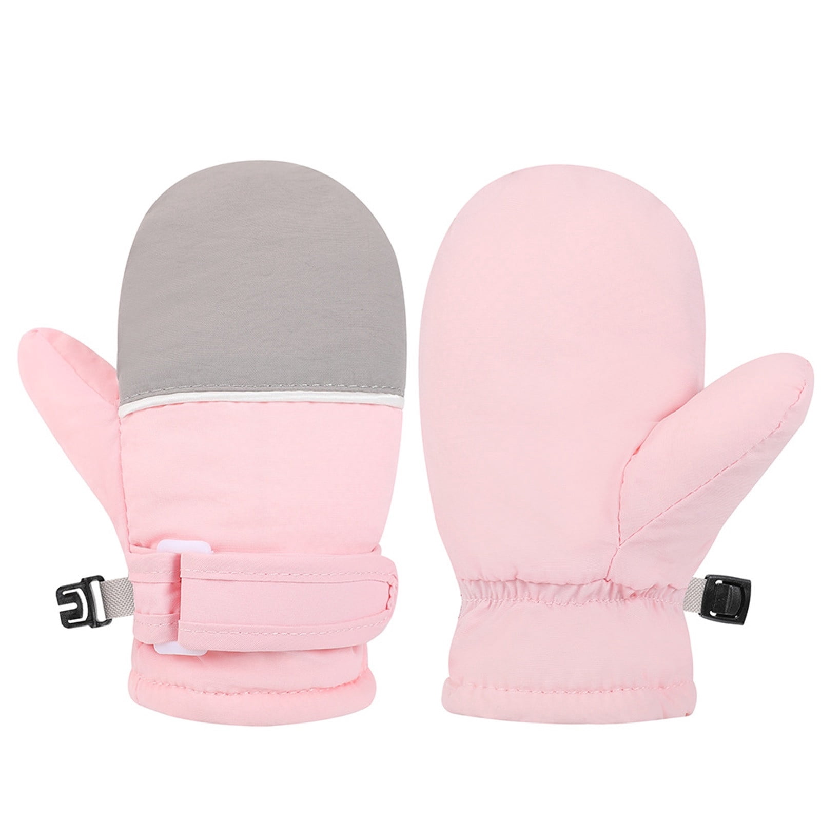 Girls Snow Gloves Warm Lined Winter Waterproof Gloves Cold Weather Ski ...