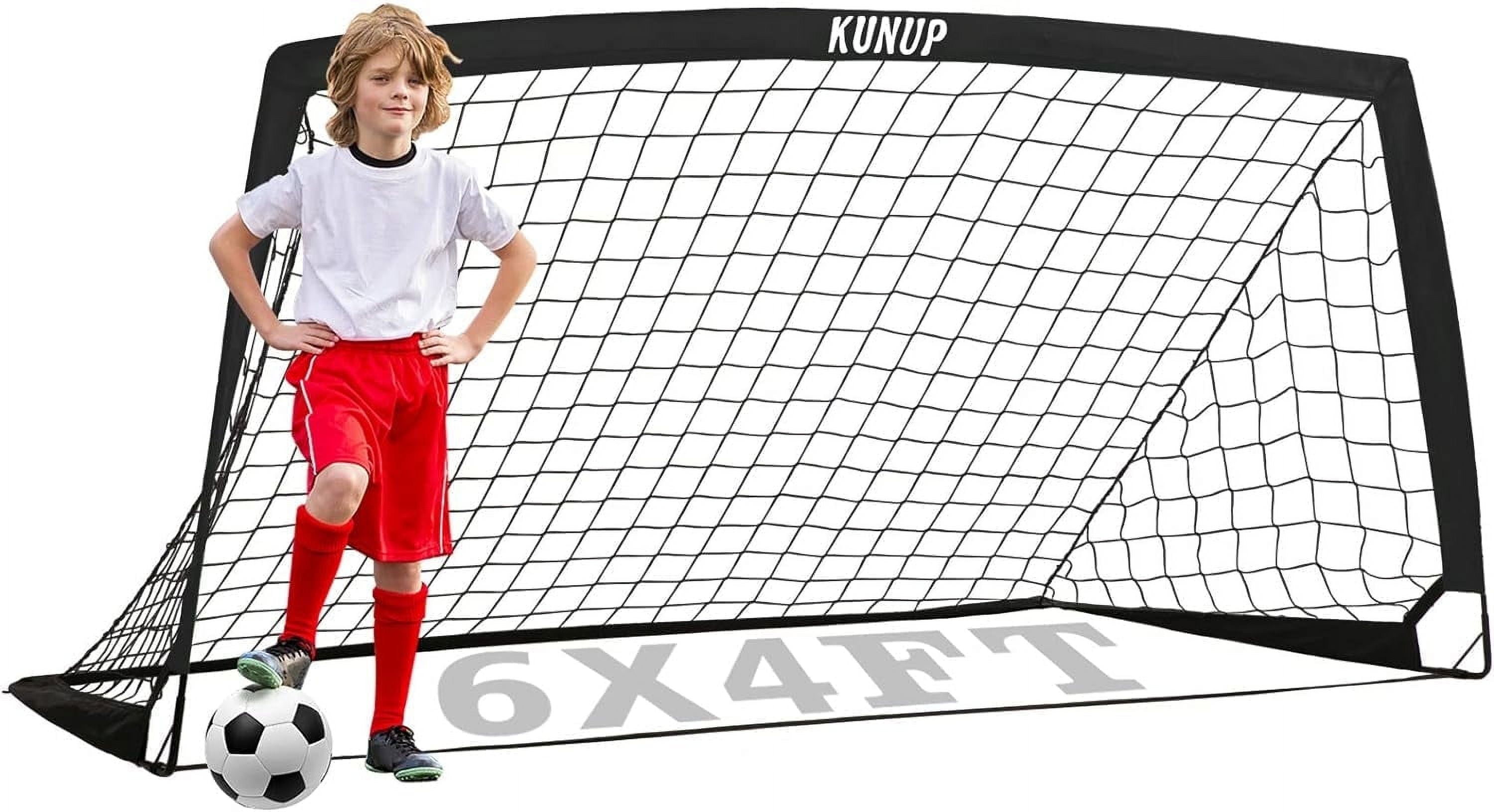 Kid Soccer Goal for Backyard 6x4FT Large Portable Soccer Net Folding ...