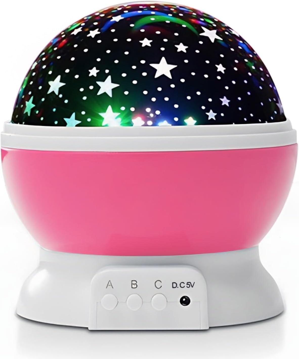 Kid Star Night Light, Nebula Star Projector 360 Degree Rotation 4 LED Bulbs 12 Light Color ...